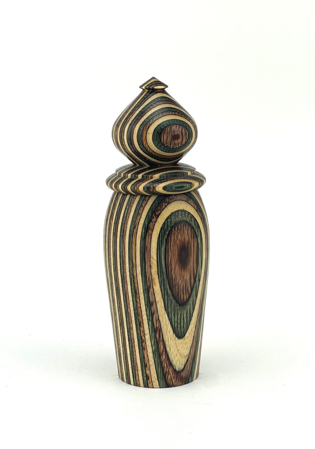 Hand Turned Spectraply Wood Bottle With Stopper - Etsy