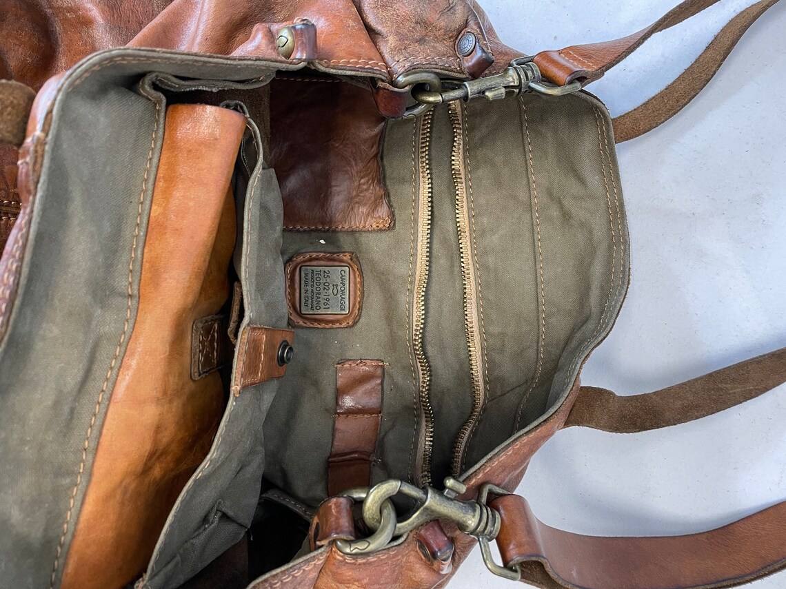 Campomaggi Leather Travel Bag Brown Cowhide Leather - Etsy