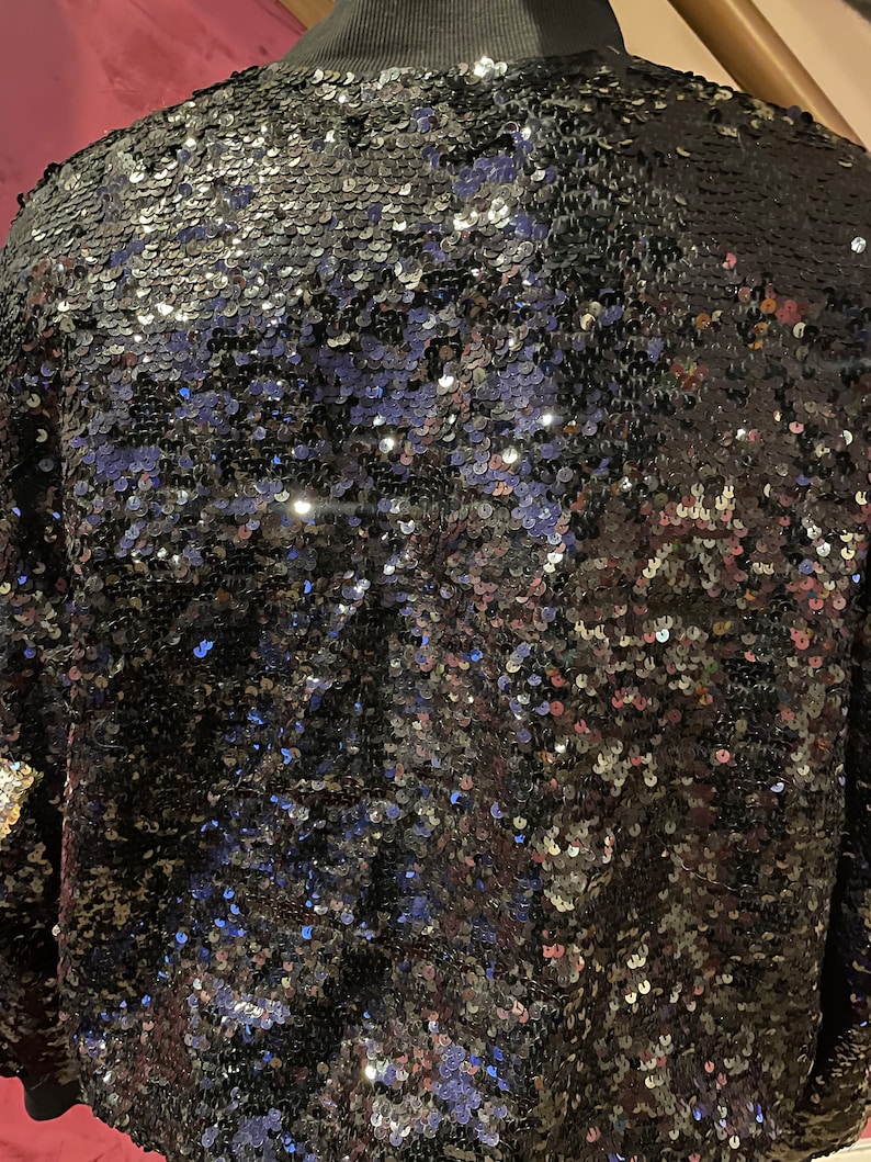 Vintage 80s 90s I.B. Diffusion Sequin Bomber Travel Theme London Paris Rome Greece Jacket - Etsy