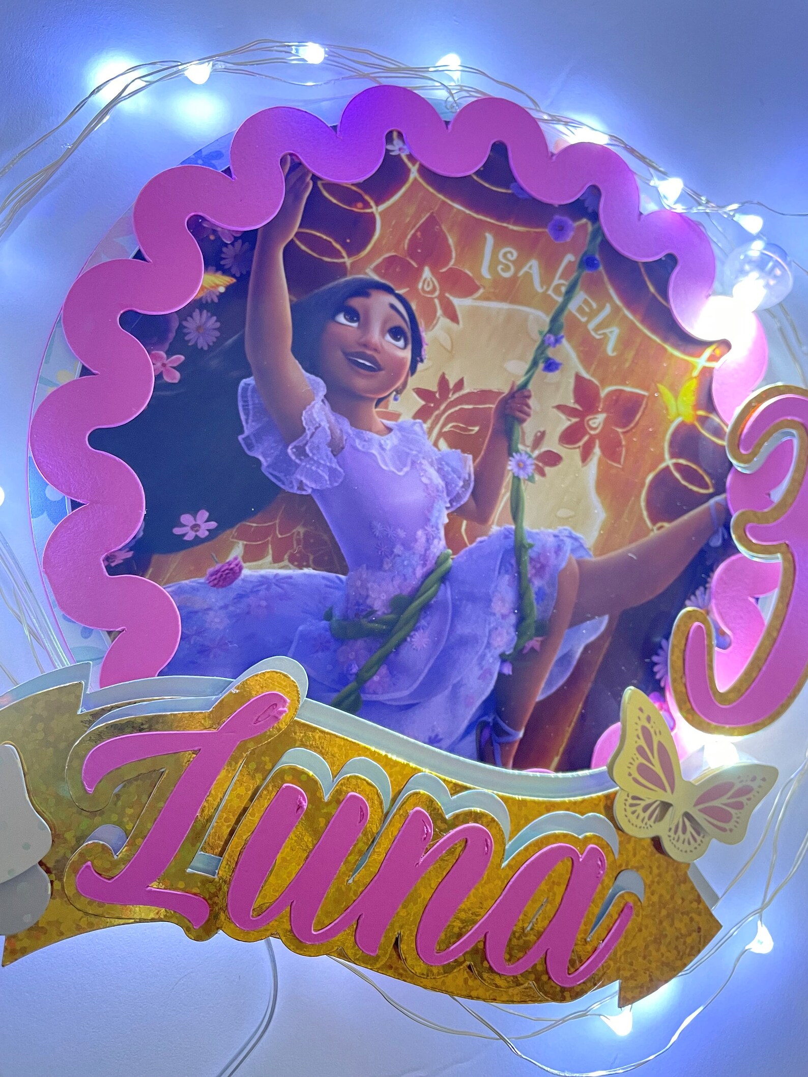 Cake Topper Isabella Encanto Isabella Flores Cake Topper - Etsy España