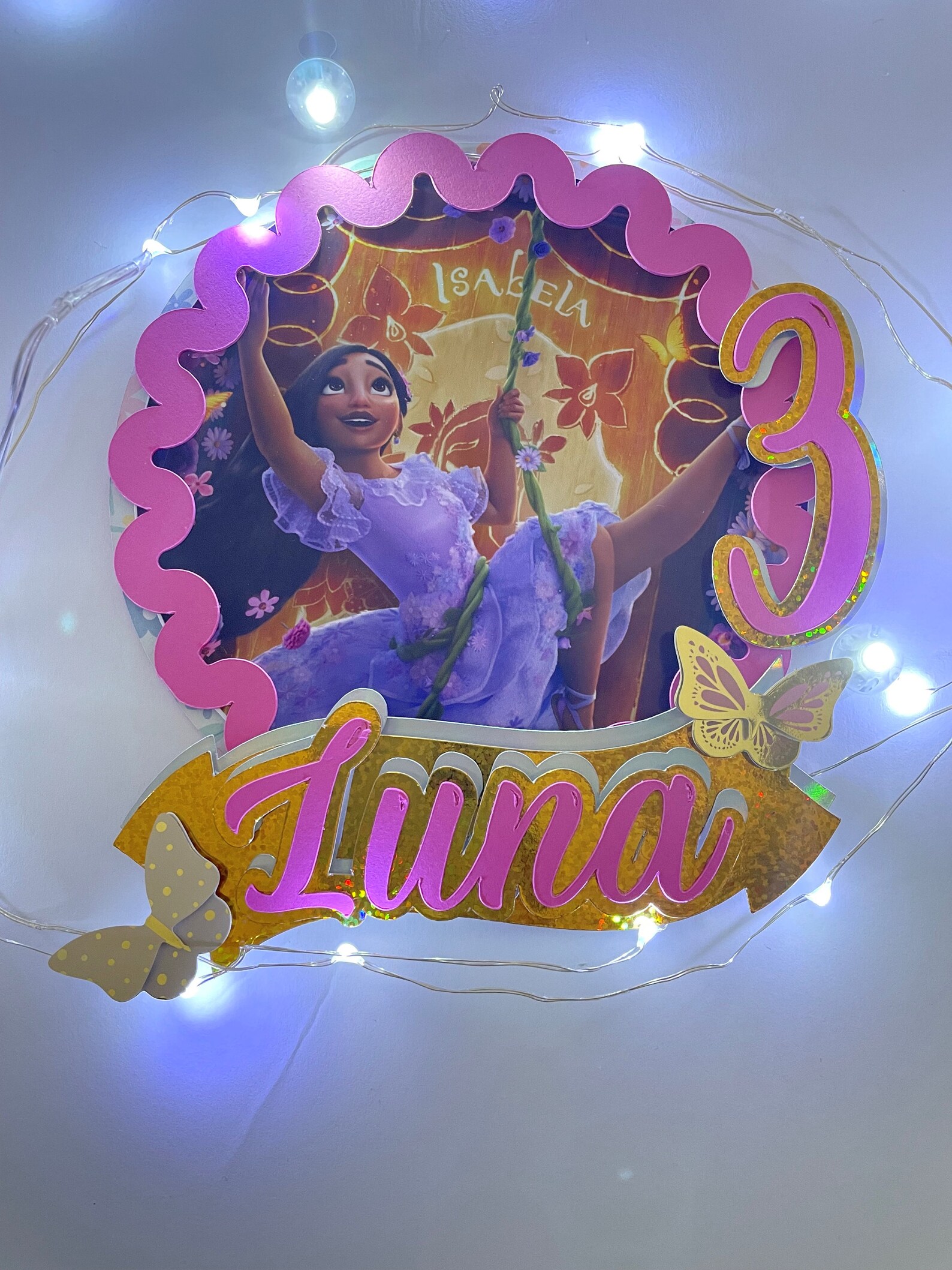 Cake Topper Isabella Encanto Isabella Flores Cake Topper - Etsy España