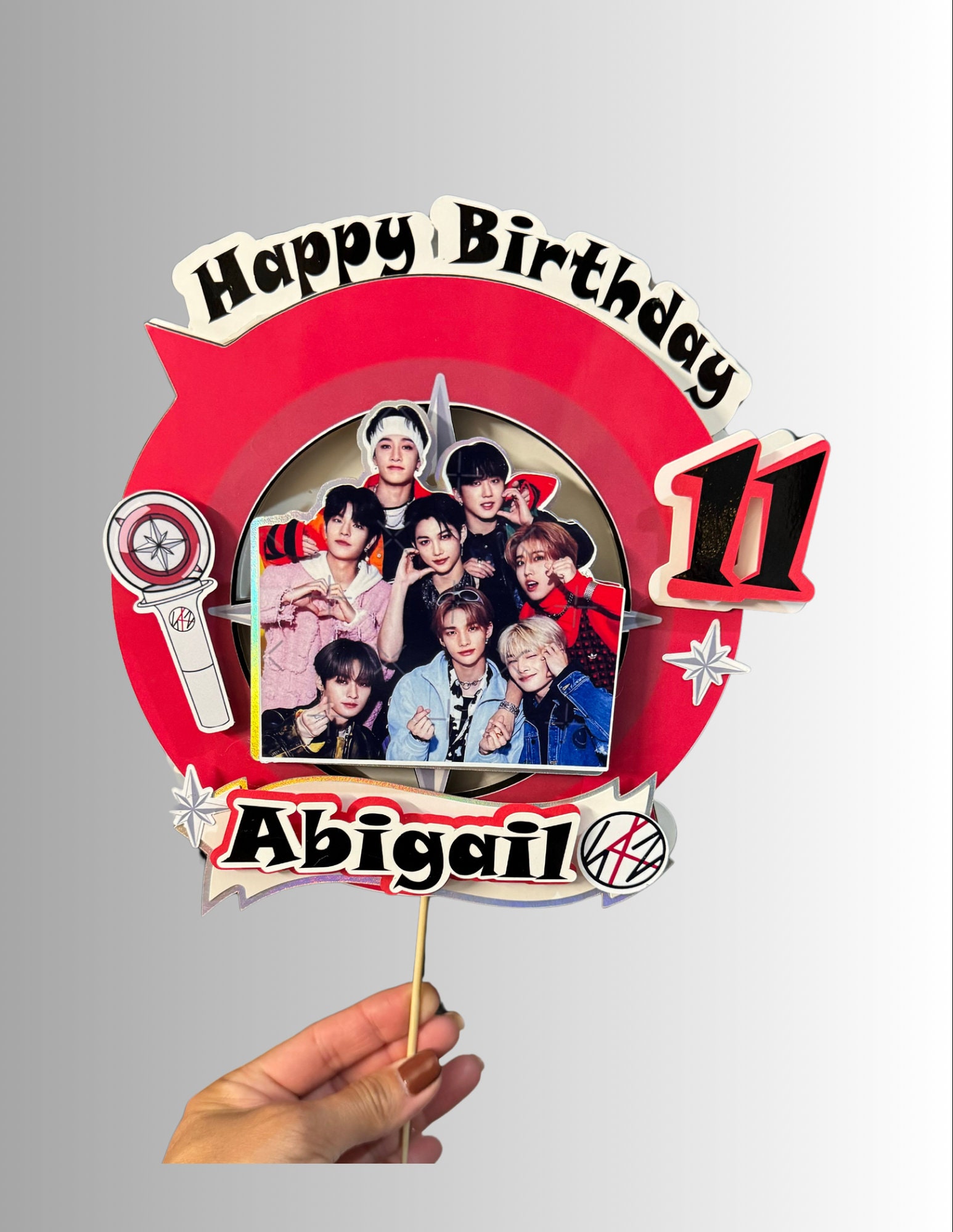 Seventeen Cake Topper Cake Topper Pop Topper - Etsy