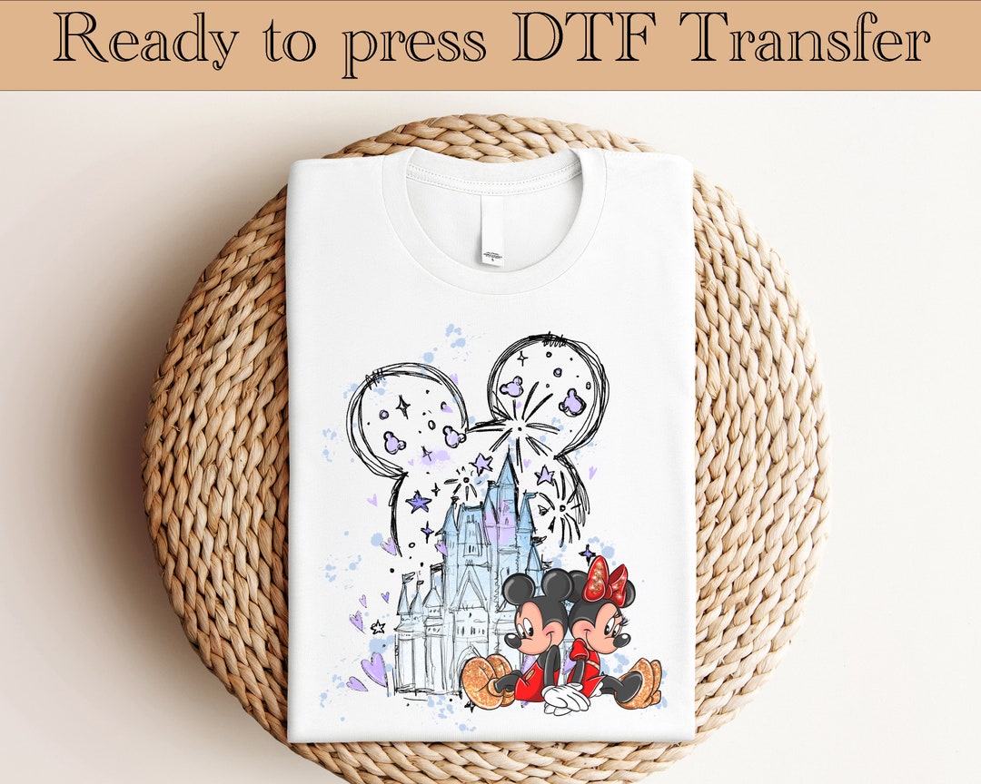 Mickey and Minnie Ready to Press, Disney DTF Transfer, Disney ...