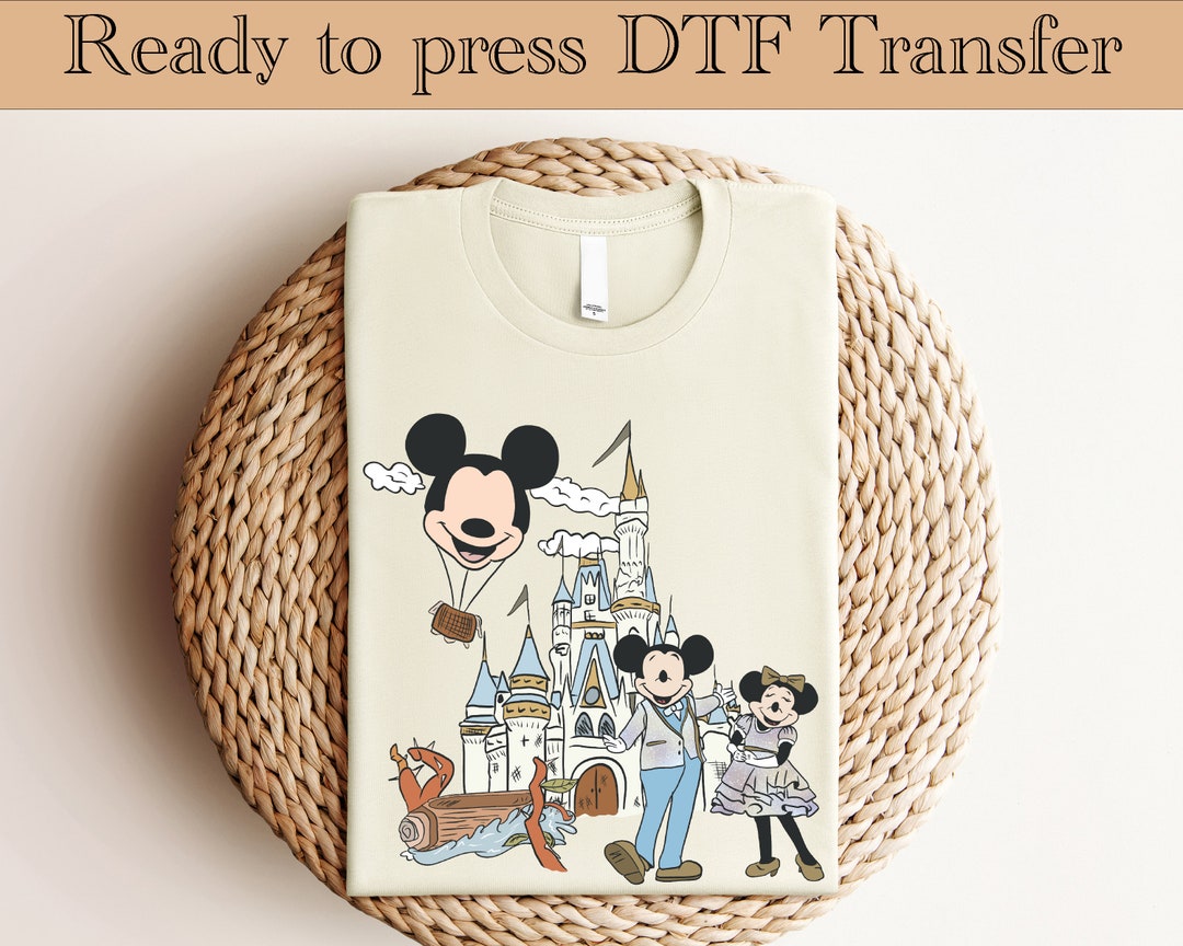 Mickey and Minnie DTF Transfer, Disney Ready to Press, Disney Castle ...