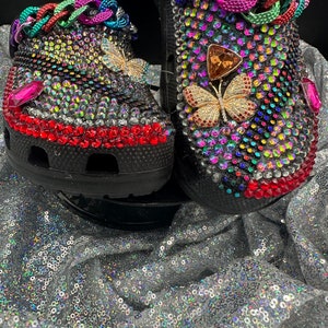 Adult-all Blinged Out -custom Embellished Crocs - Etsy
