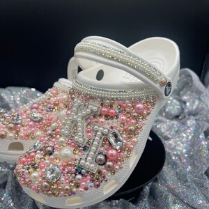 Adult-diamonds & Pearls-custom Embellished Crocs 100% Customizable - Etsy