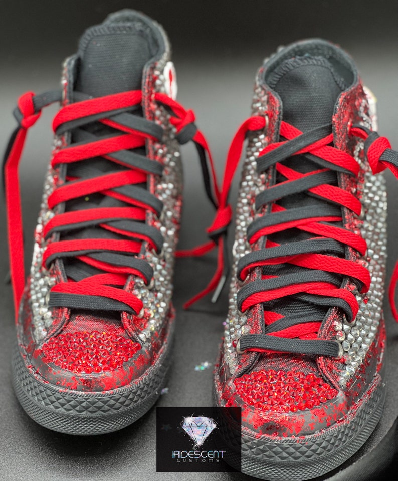 Delta Sigma Theta Greeked Up- BLINGED OUT Custom Converse-adult - Etsy