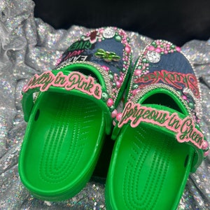 Greek'd Up- Custom Croc Slides - Etsy