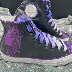Custom Themed “blinged Out” Converse-adult - Etsy