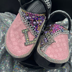 Adult-diamonds & Pearls-custom Embellished Crocs 100% Customizable - Etsy