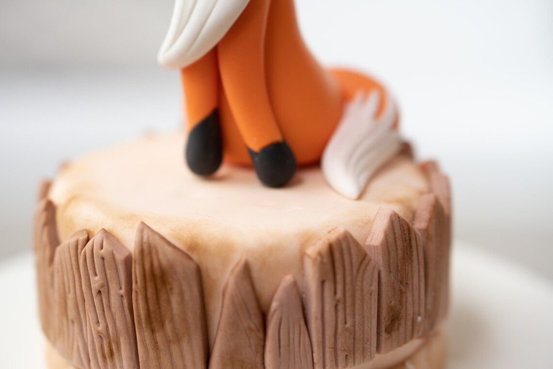 Fox Cake Topper Woodland Cake Birthday Fox Baby Shower - Etsy