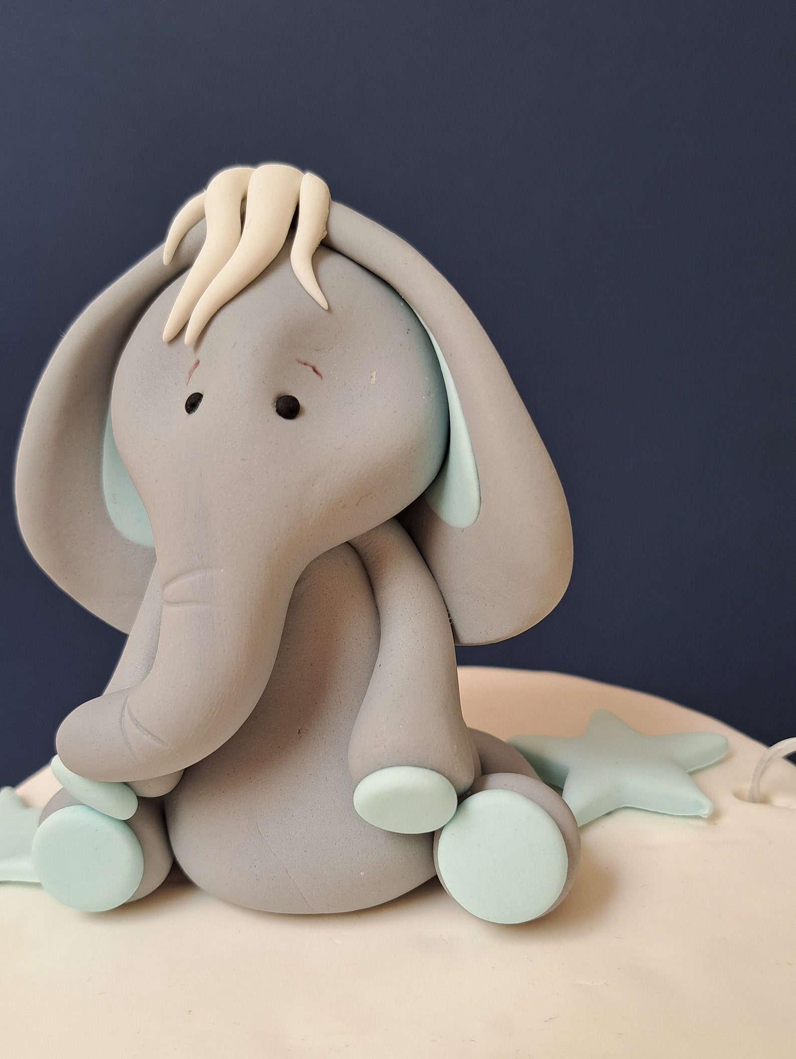 Elephant Cake Topper Jungle Cake Topper Fondant Stars - Etsy