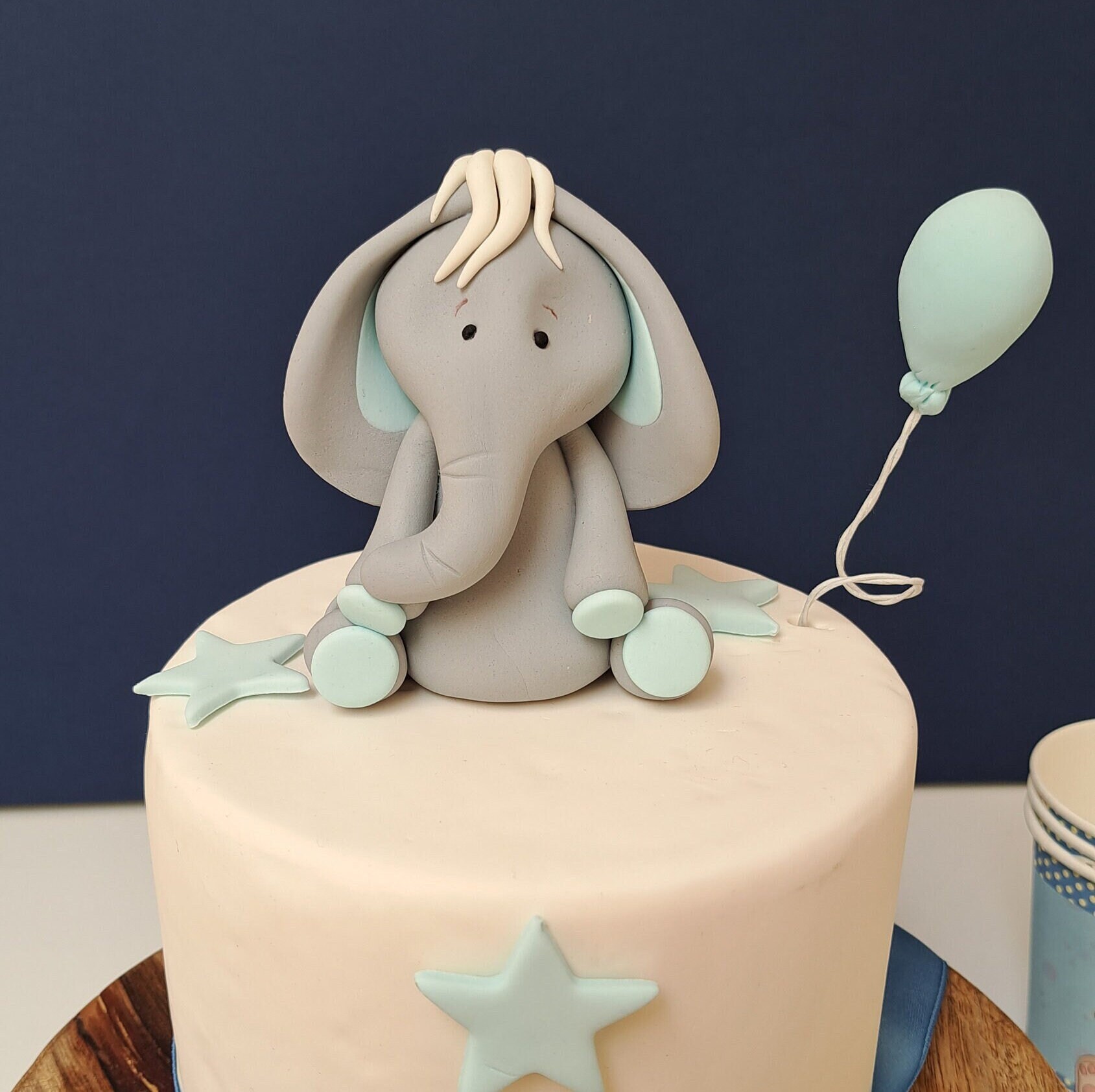 Elephant Cake Topper Jungle Cake Topper Fondant Stars - Etsy