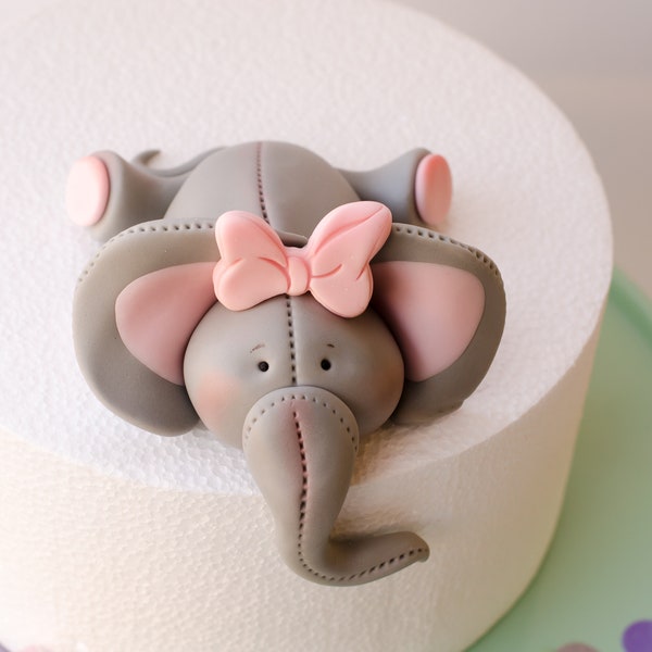 Fondant Elephant Cake Topper - Etsy
