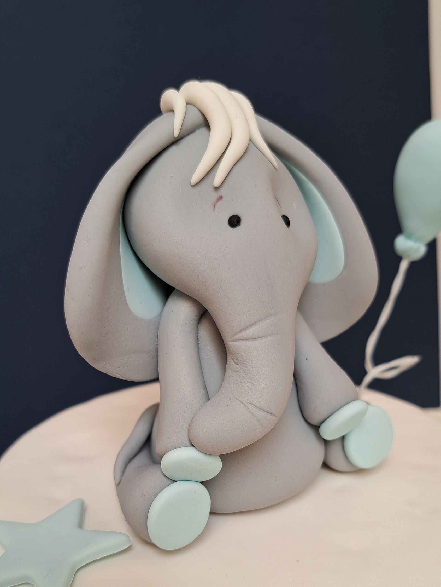 Elephant Cake Topper Jungle Cake Topper Fondant Stars - Etsy