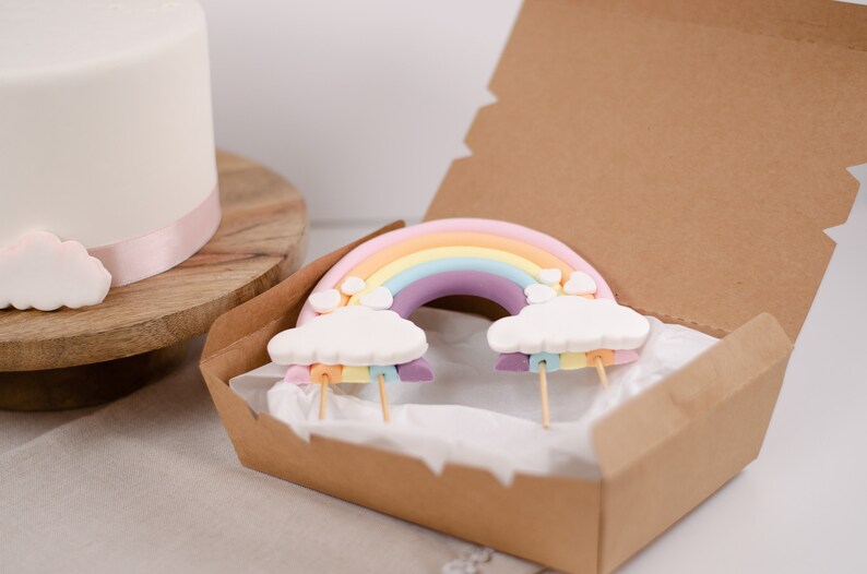 Rainbow Cake Topper Unicorn Cake Topper Girl 1st Birthday Etsy