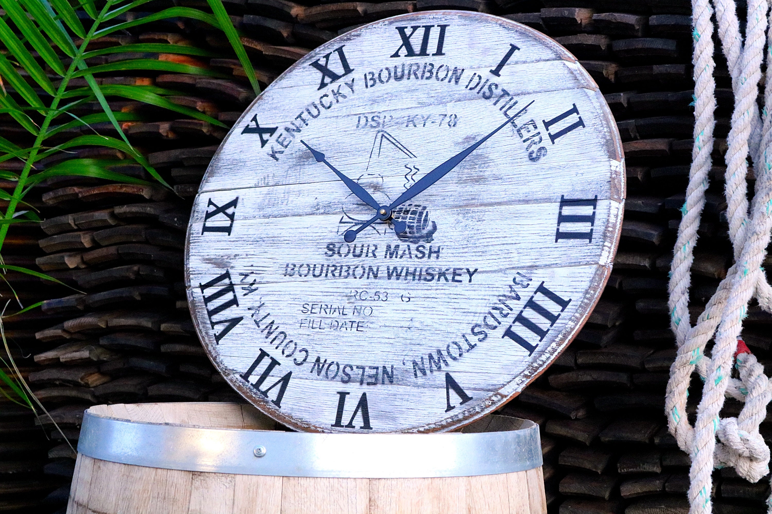 Beach House Whiskey Barrel Clock - Etsy