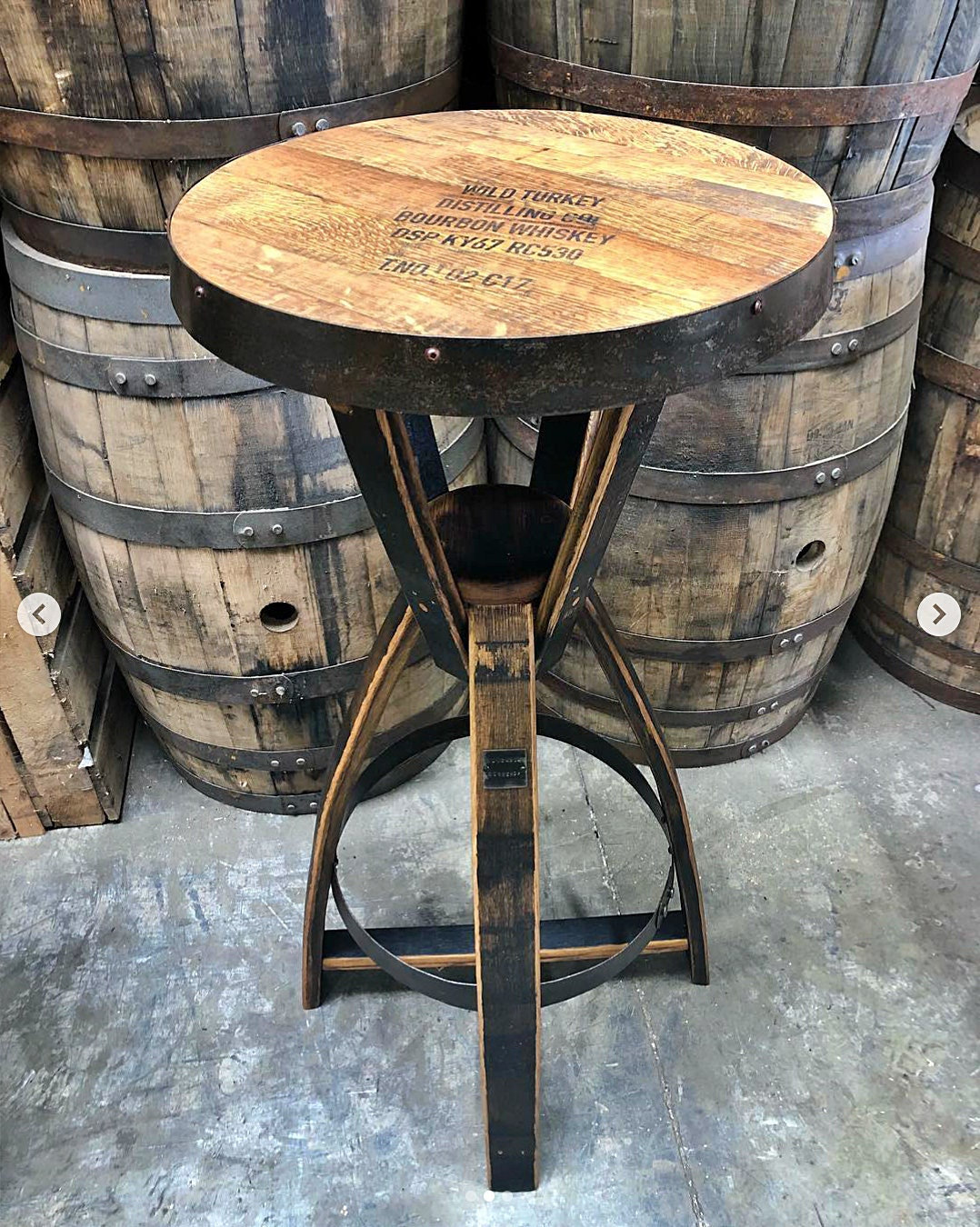 Whiskey Barrel Bar Table - Etsy
