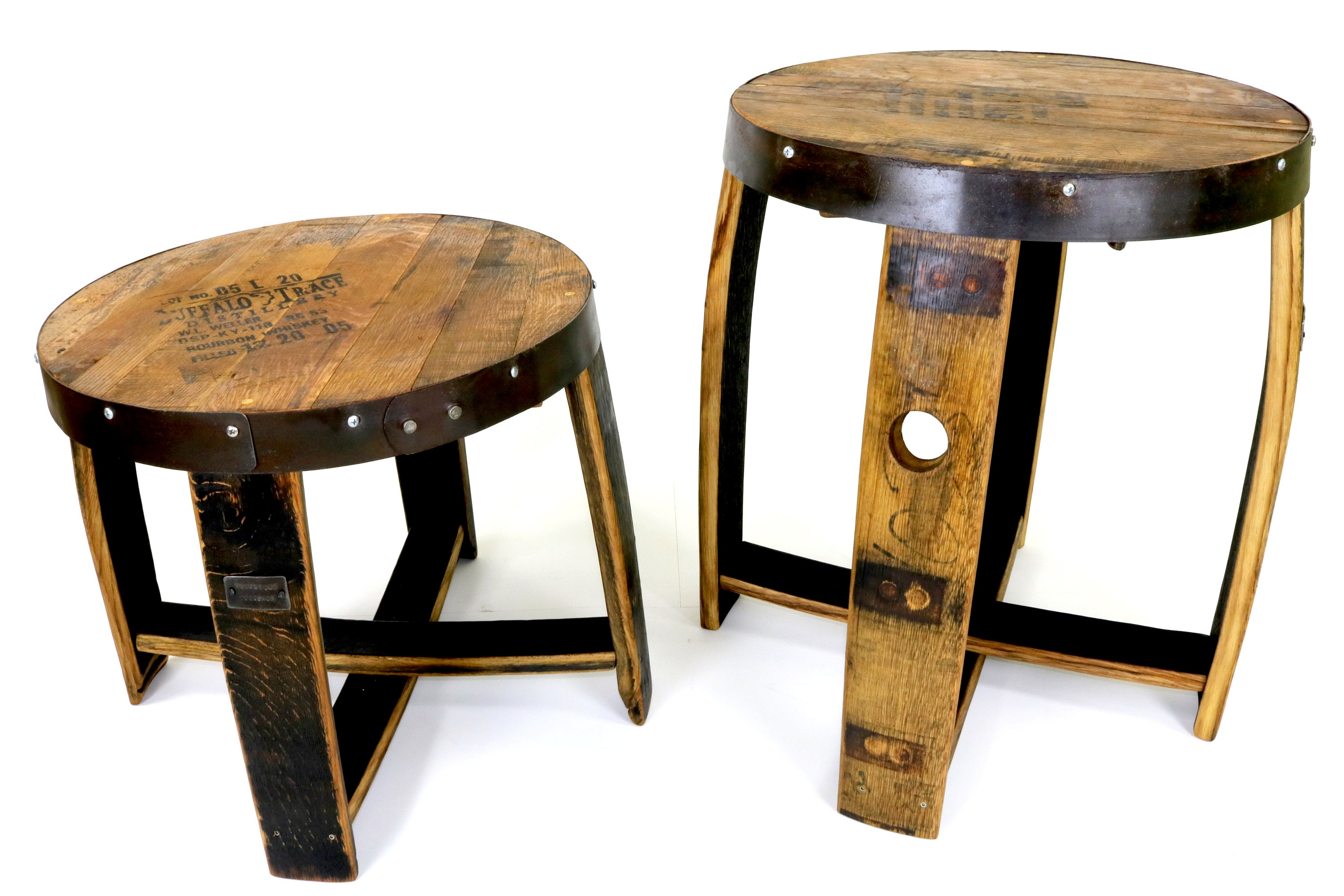 Whiskey Barrel Side Table Barrel End Tables - Etsy