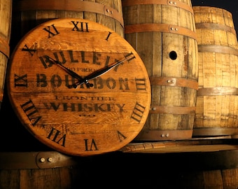 Whiskey Barrel Clock - Bourbon Barrel Wall Hanging Clocks - Kentucky ...