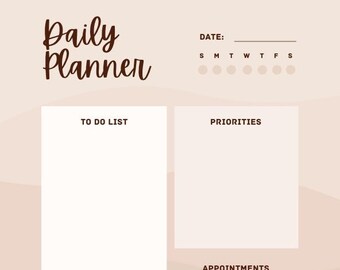 Boho Autumn Daily Planner - Etsy