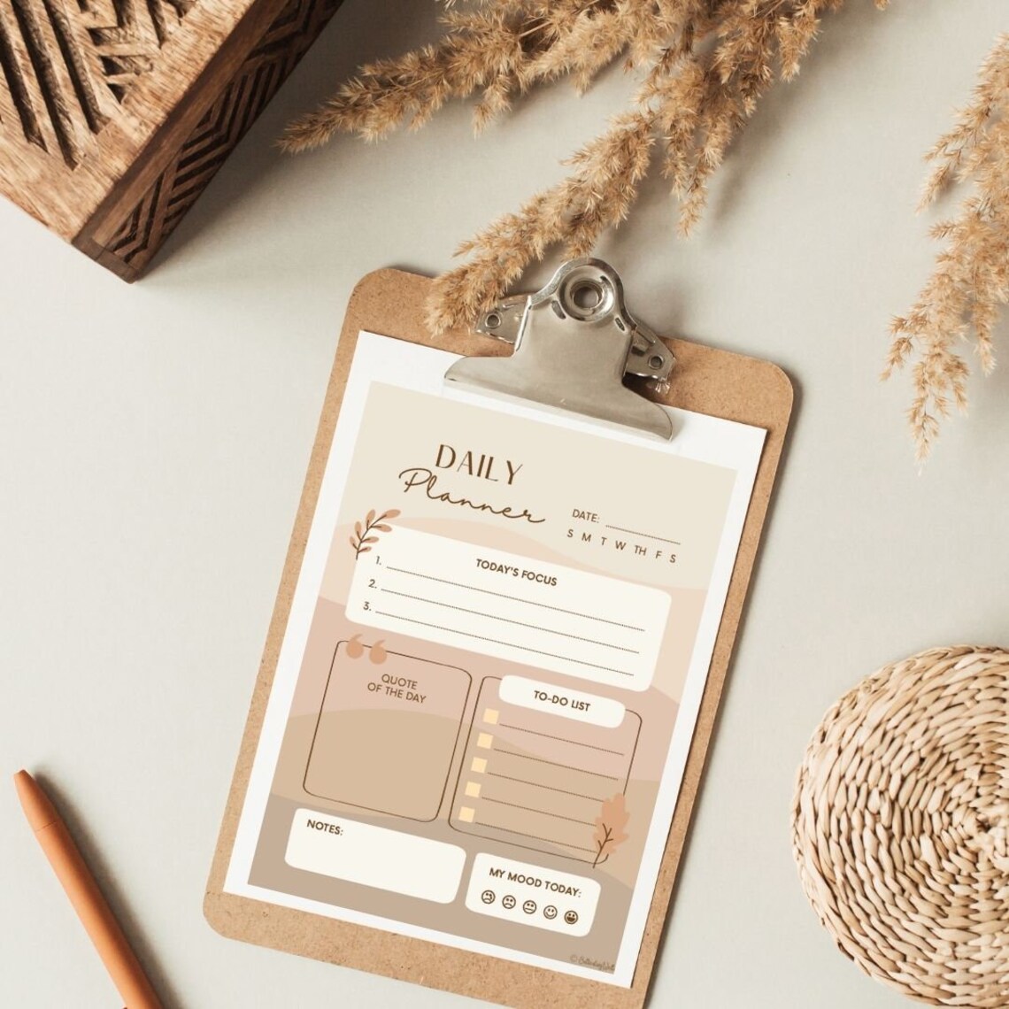 Boho Autumn Daily Planner - Etsy