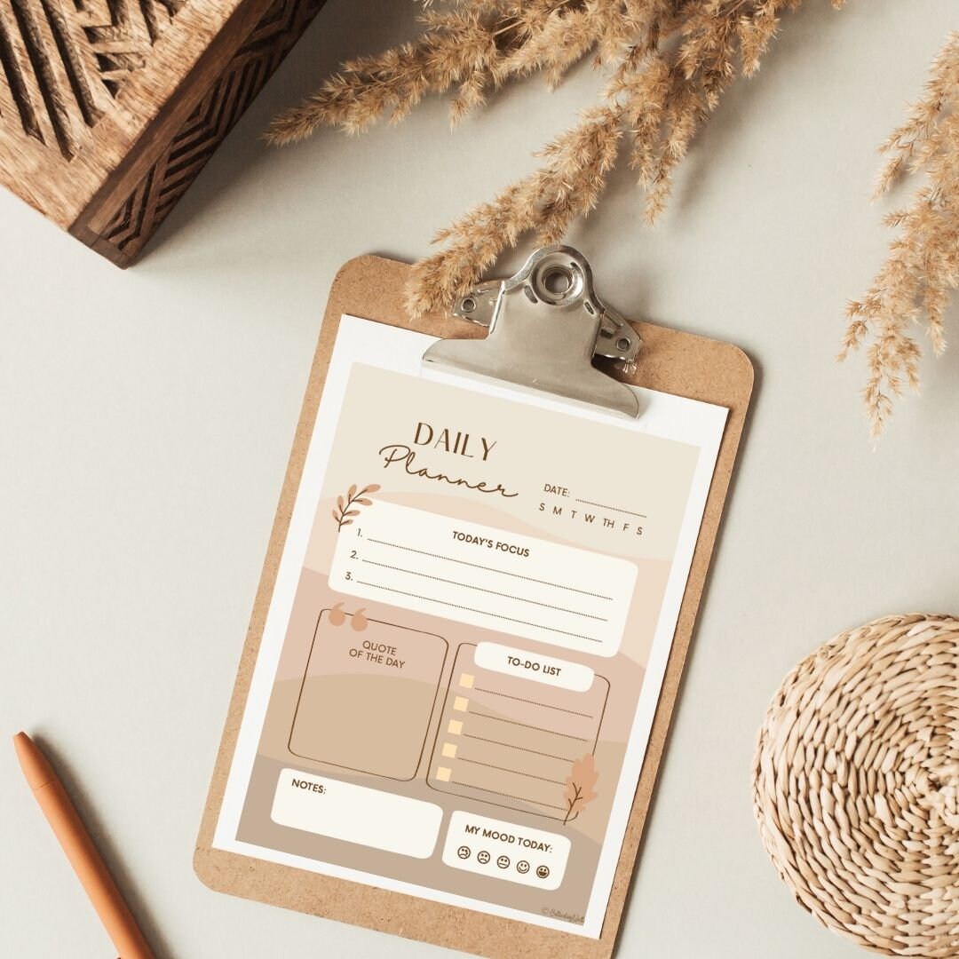 Boho Autumn Daily Planner - Etsy