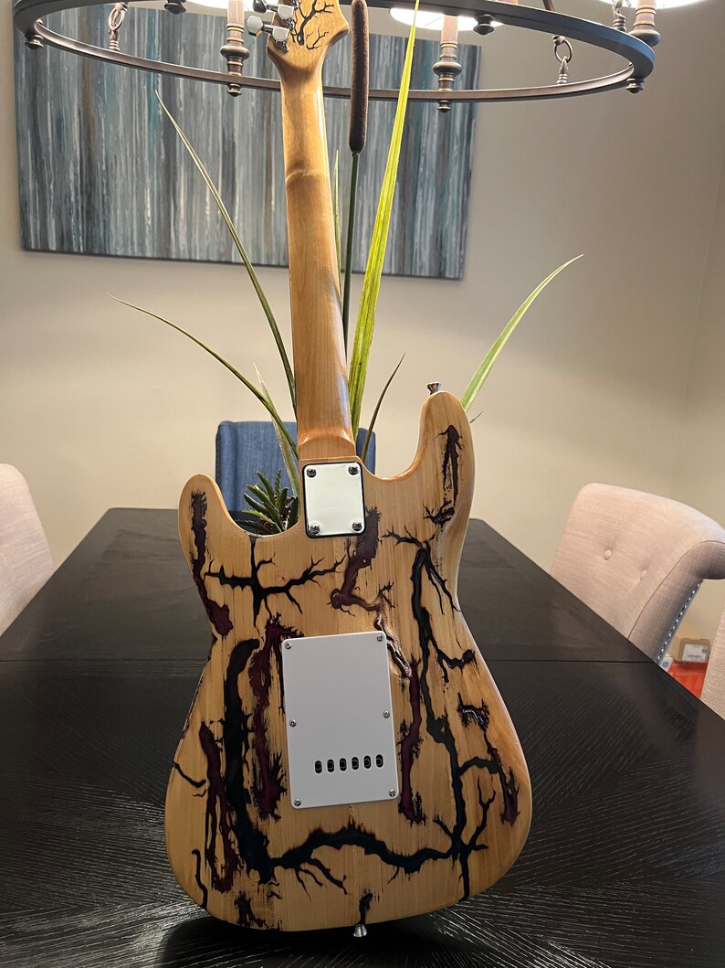 Fender Custom Stratocaster Electric Guitar Style Fractal Lichtenberg ...