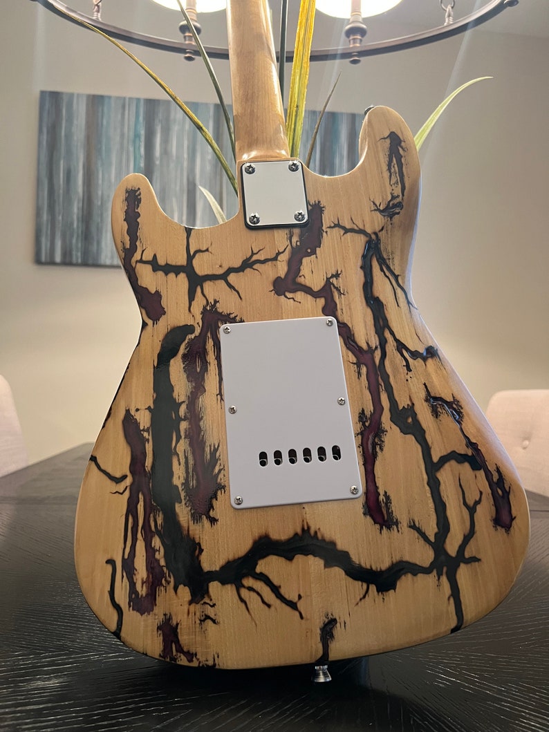 Fender Custom Stratocaster Electric Guitar Style Fractal Lichtenberg ...