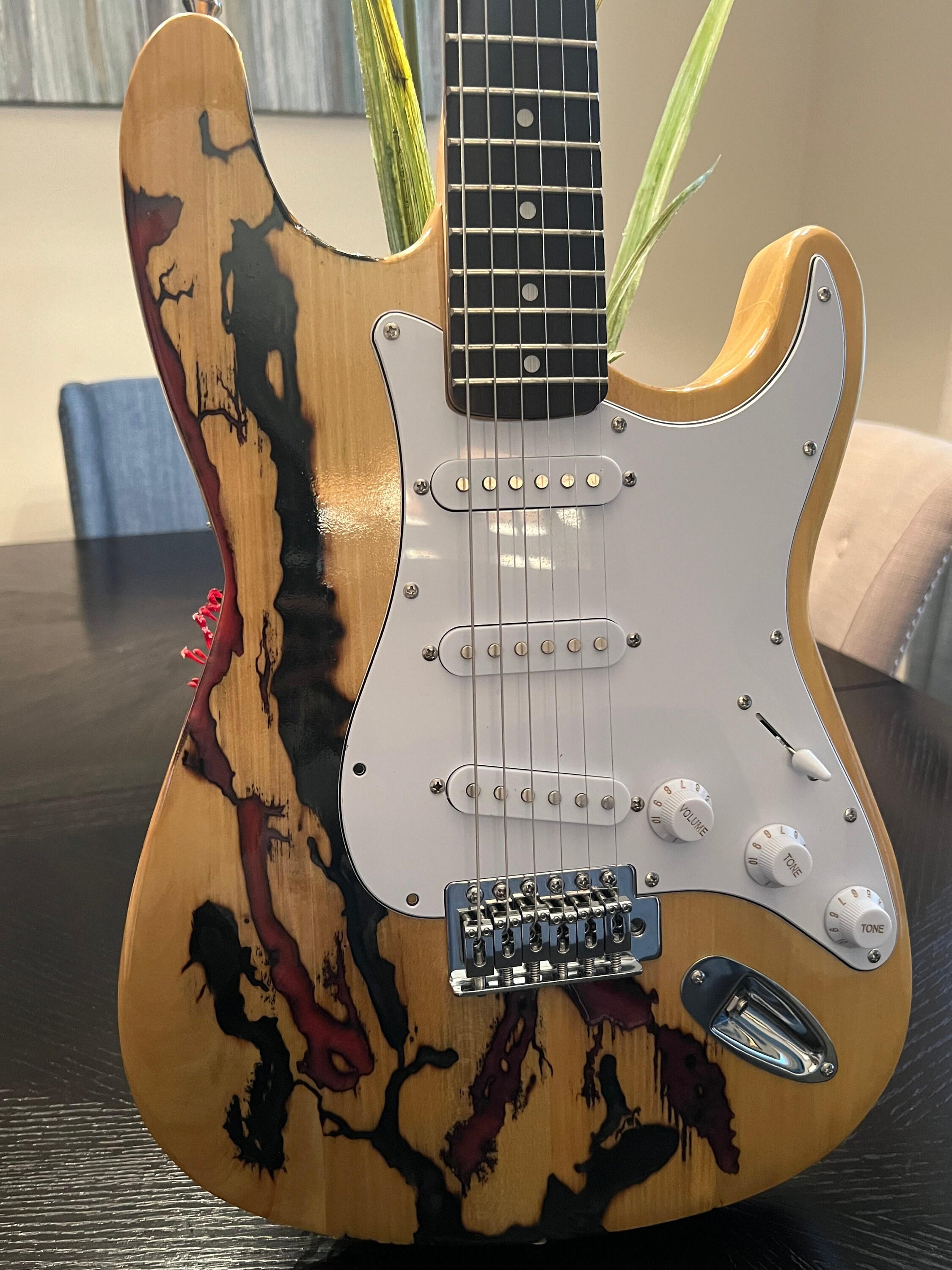 Fender Custom Stratocaster Electric Guitar Style Fractal Lichtenberg ...
