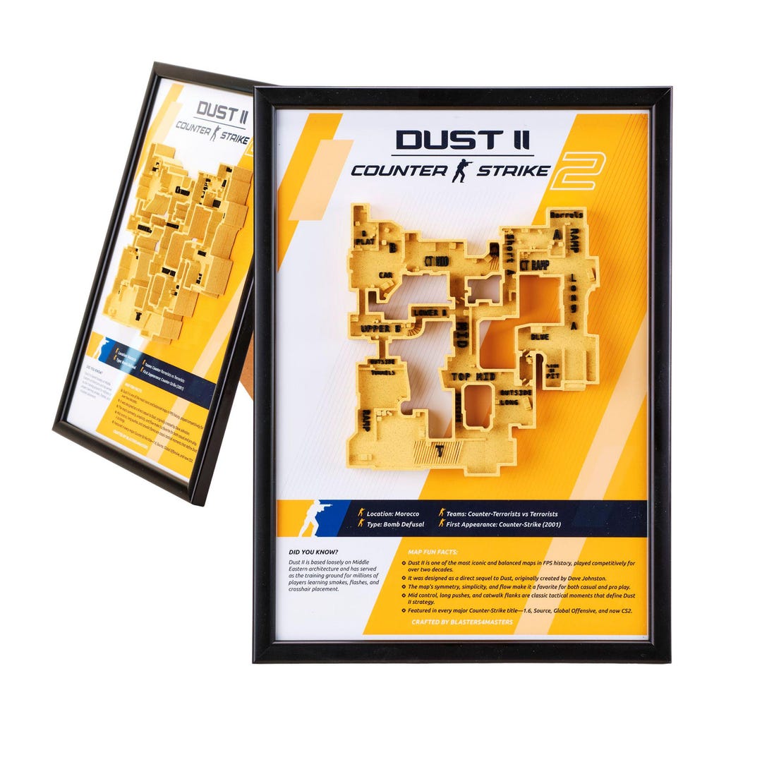 Dust II 3D Map Plaque: Counter-strike 2 (CS2) Home Decor - Etsy