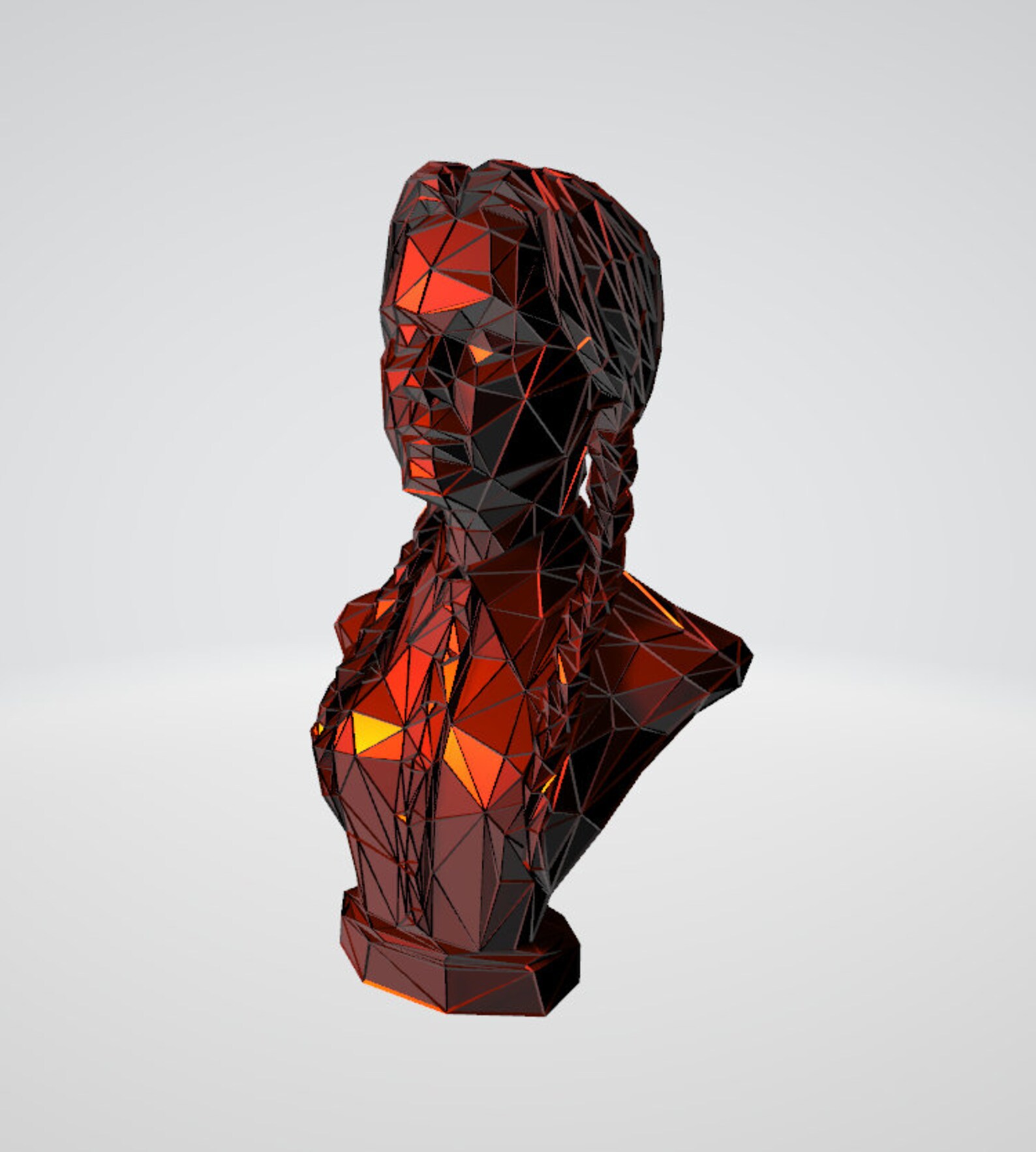 Wednesday Addams Bust 3d Model for 3d Printing Stl Wireframe - Etsy