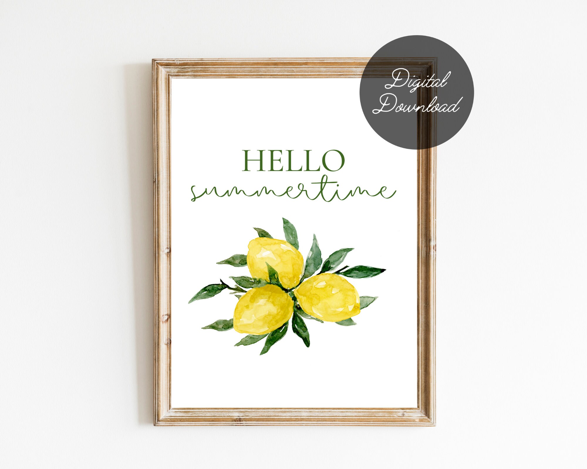 Lemon Summer Printable Sign | Digital Download Lemon Print | 8x10 ...