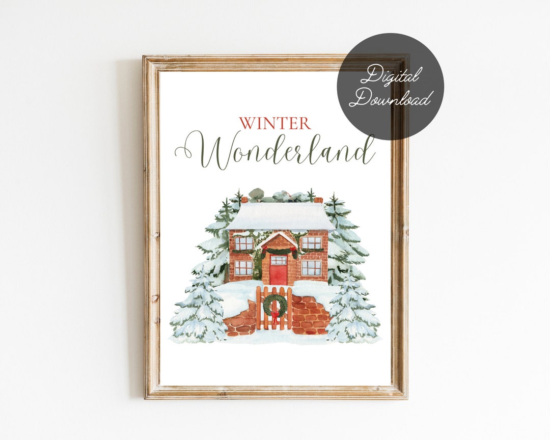 Winter Wonderland Christmas Printable Sign | Digital Download Christmas ...