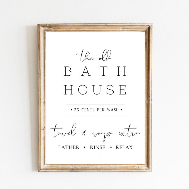 Bath House Sign - Etsy