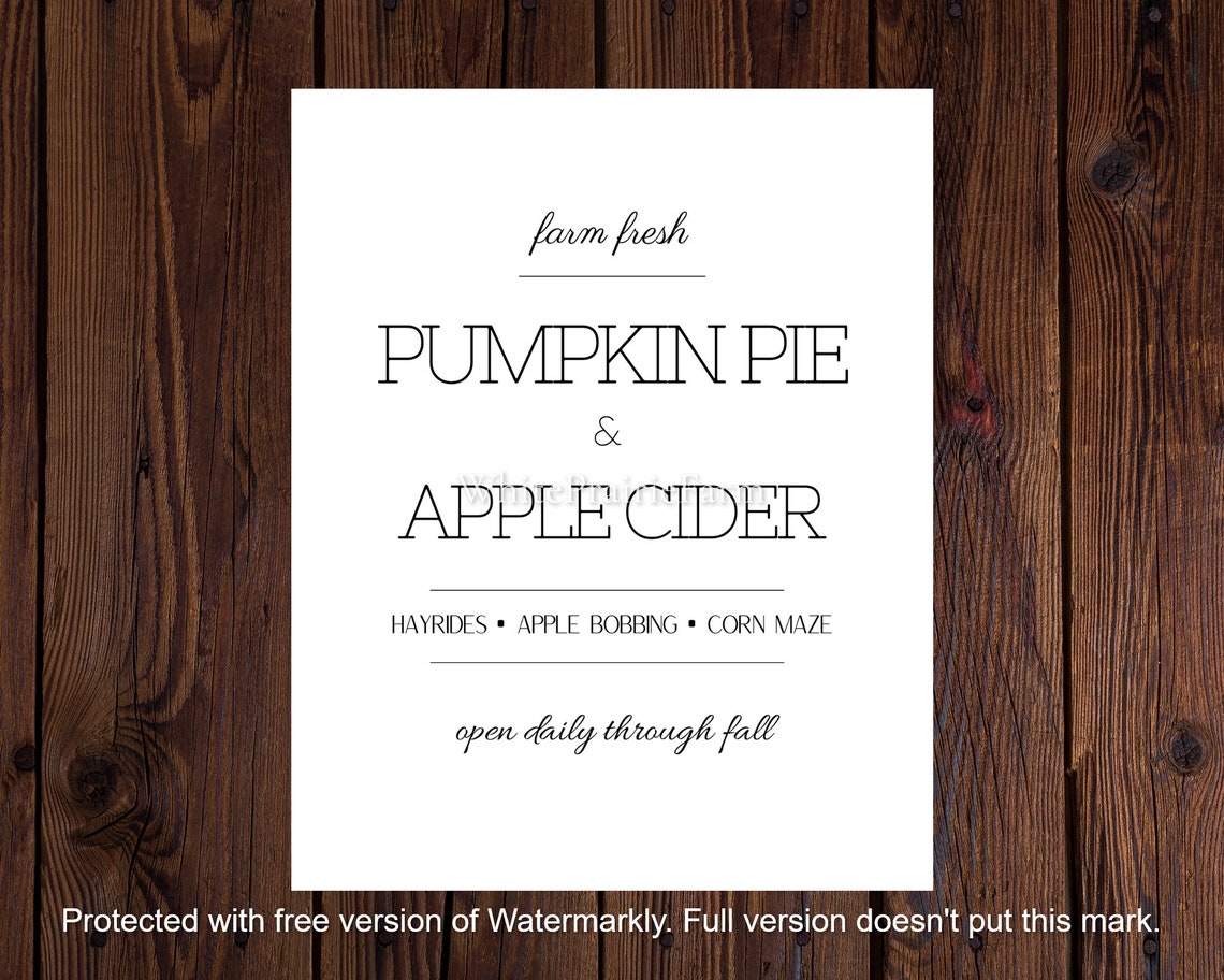 Fall Printable Sign | Digital Download Autumn Print | 8x10 Vintage Fall ...