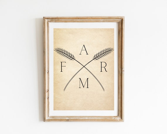 Farm Printable Sign Digital Download Print Farmhouse | Etsy