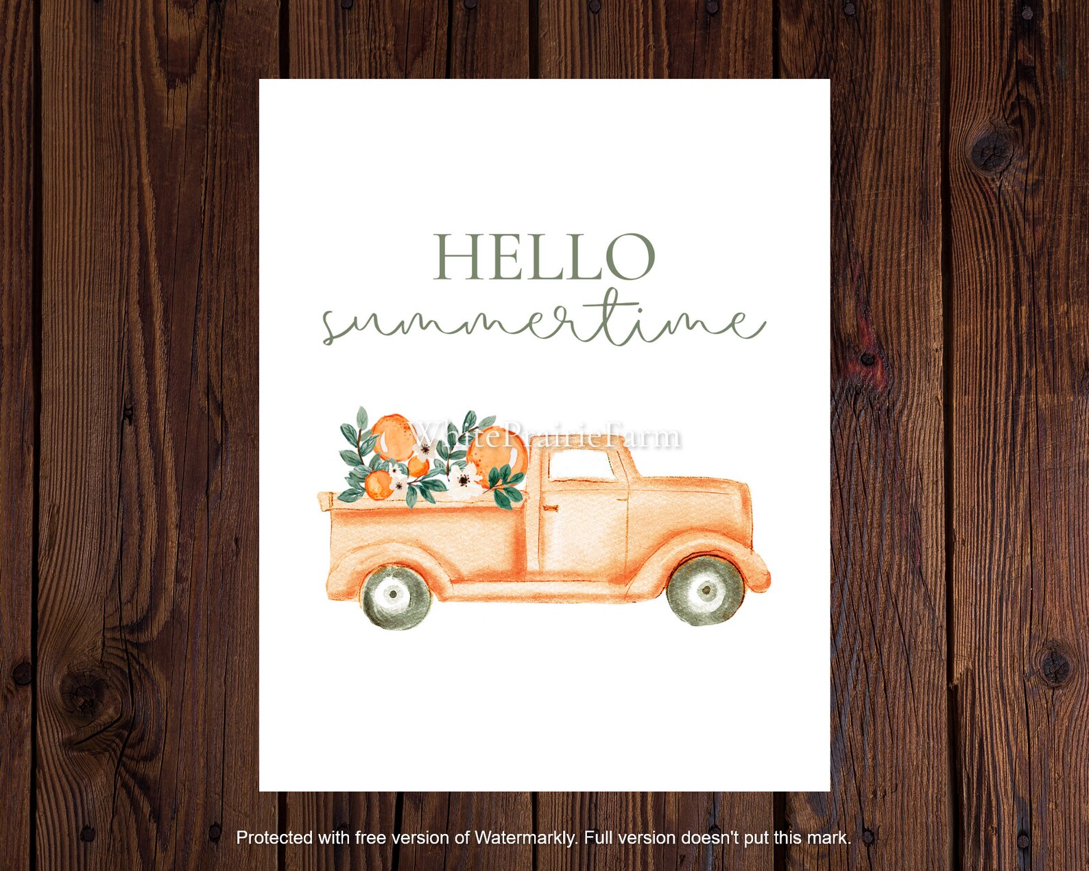 Summer Printable Sign | Digital Download Print | 8x10 Summer Farmhouse ...