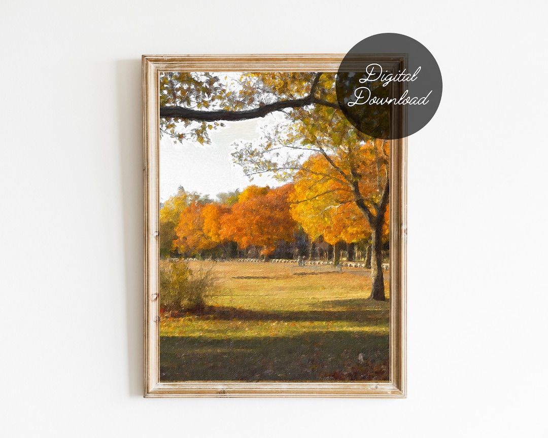 Fall Landscape Digital Painting Printable 8x10 Autumn Art Digital ...