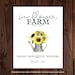 Sunflower Farm Printable Sign | Digital Download Flower Print | 8x10 ...