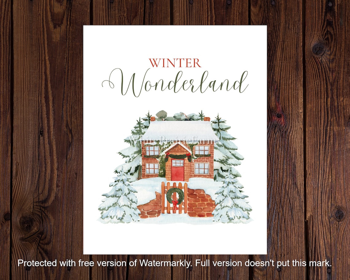 Winter Wonderland Christmas Printable Sign | Digital Download Christmas ...