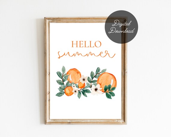 Summer Printable Sign Digital Download Print 8x10 Summer | Etsy