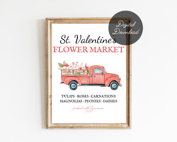 Valentine's Day Printable Sign Digital Download | Etsy
