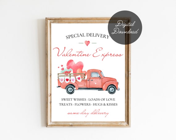 Valentine's Day Printable Sign Digital Download | Etsy