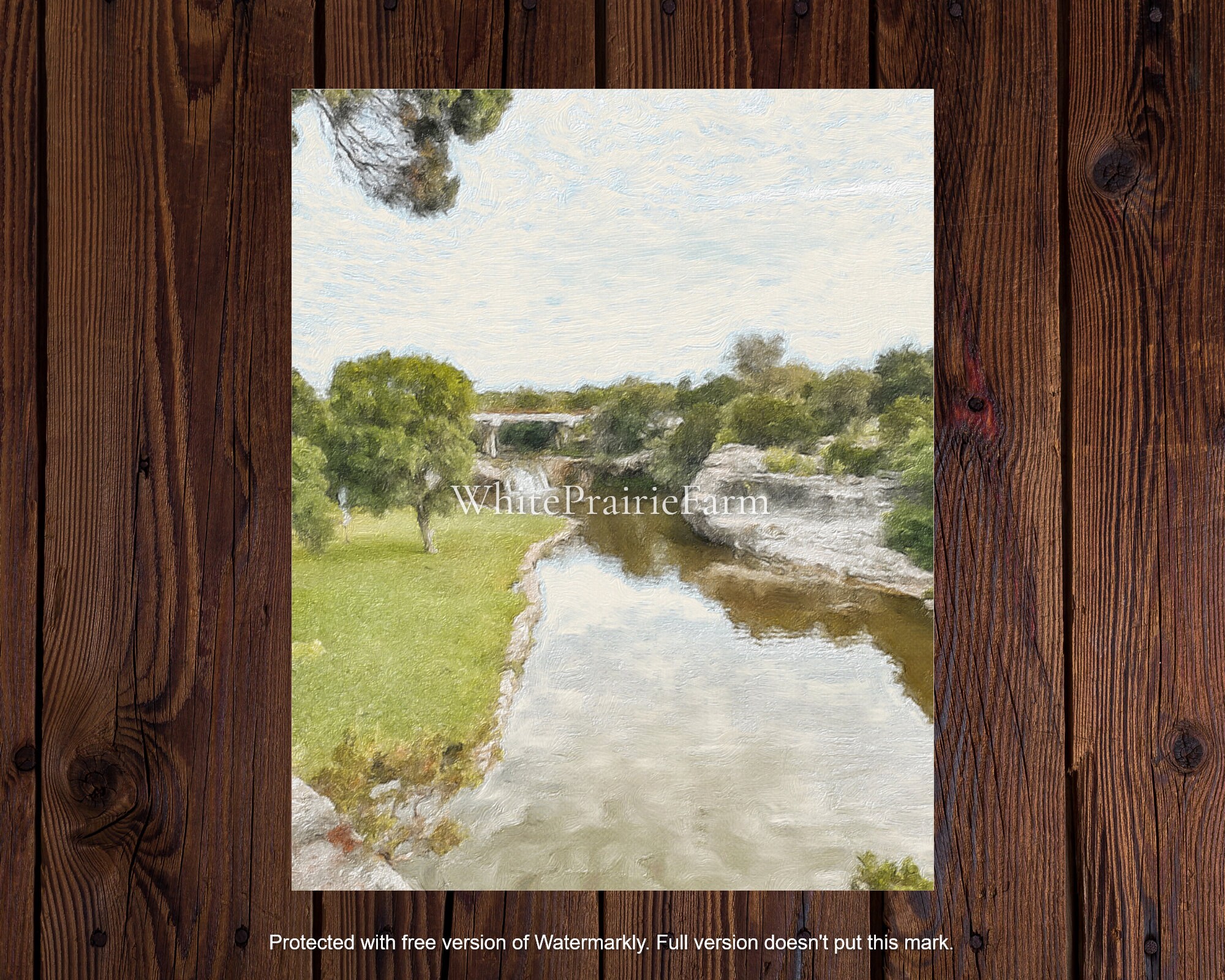 Waterfall Small Town Printable Sign | Texas Scenic Landscape Digital ...