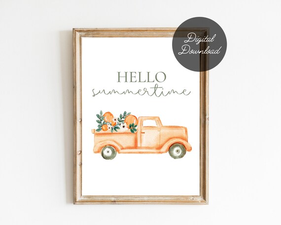 Summer Printable Sign Digital Download Print 8x10 Summer - Etsy