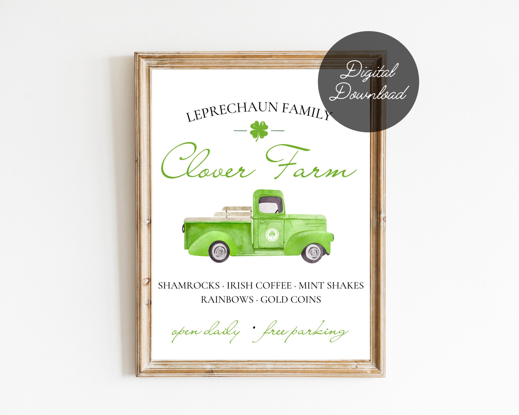 St. Patrick's Day Printable Sign | Digital Download Leprechaun Print ...