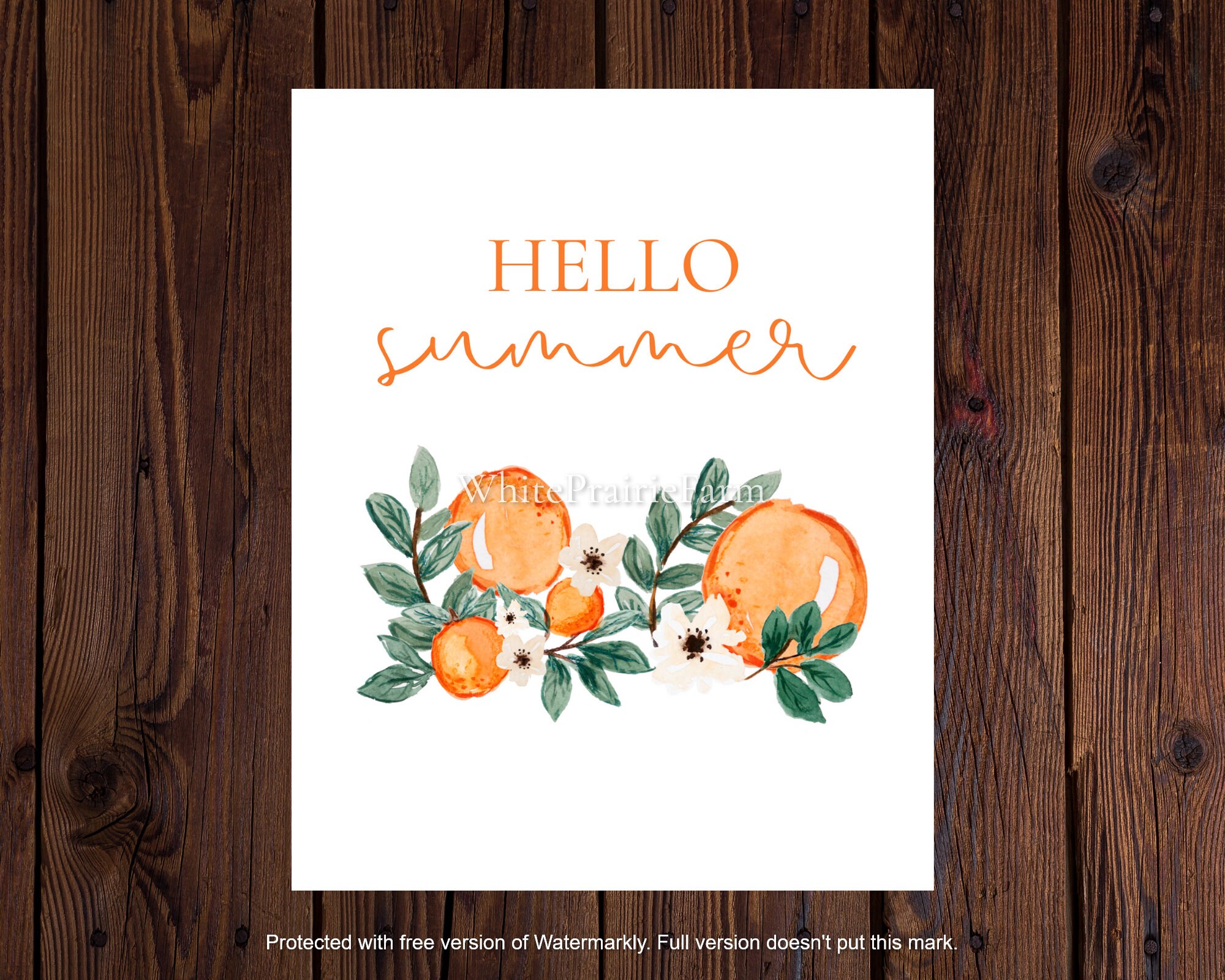 Summer Printable Sign | Digital Download Print | 8x10 Summer Farmhouse ...