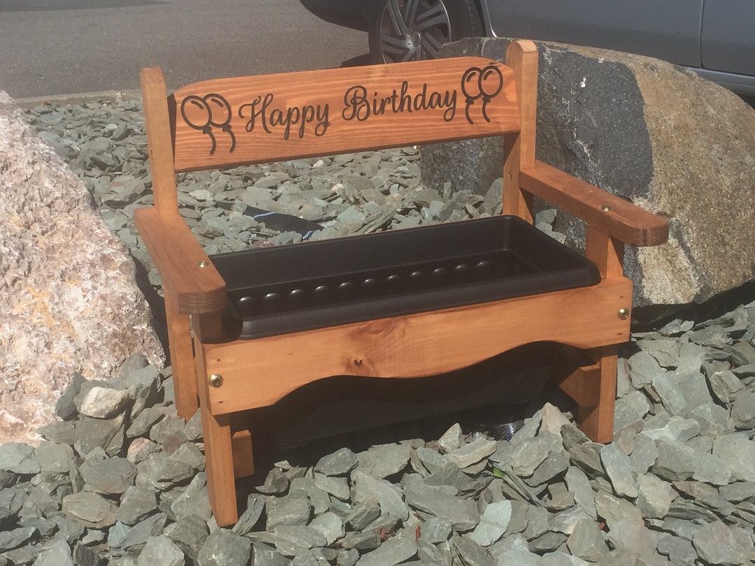 Happy Birthday With Ballons Bench Planter - Etsy
