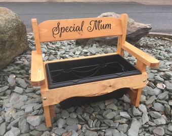 Mums Garden Bench Planter Hearts - Etsy UK